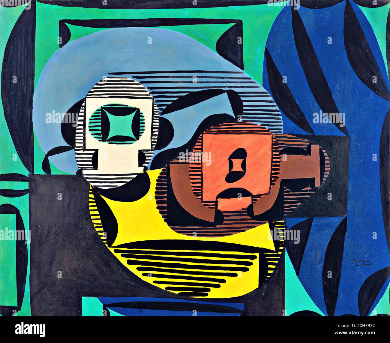 Mandolin on a Table, 1922 (Painting) by Artist Picasso, Pablo (1881 ...