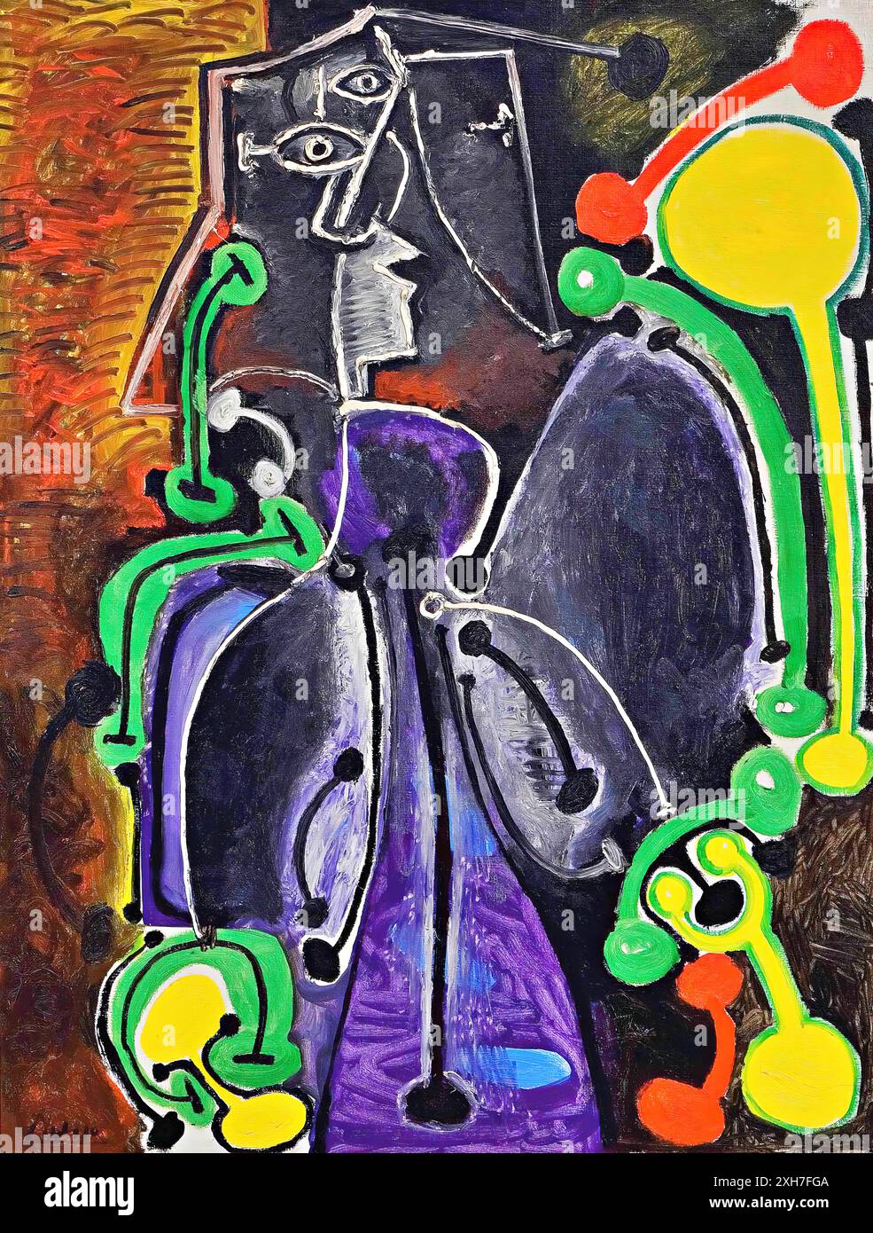 The seated woman picasso Stock Vector Images - Alamy