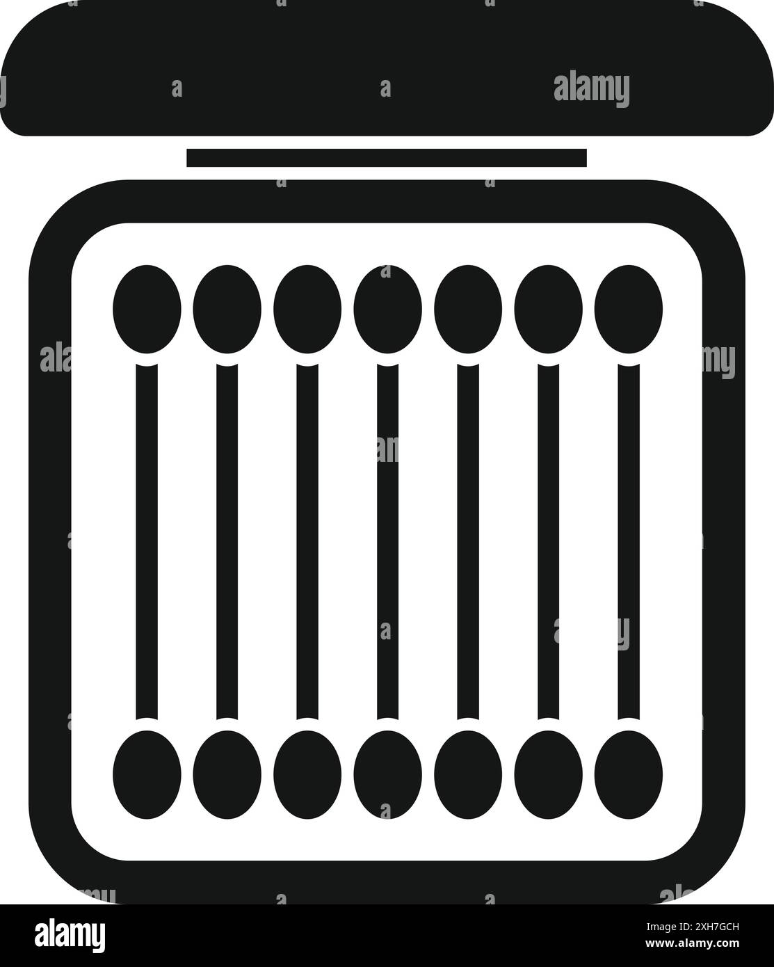 Black and white silhouette icon of a box containing many matches ...