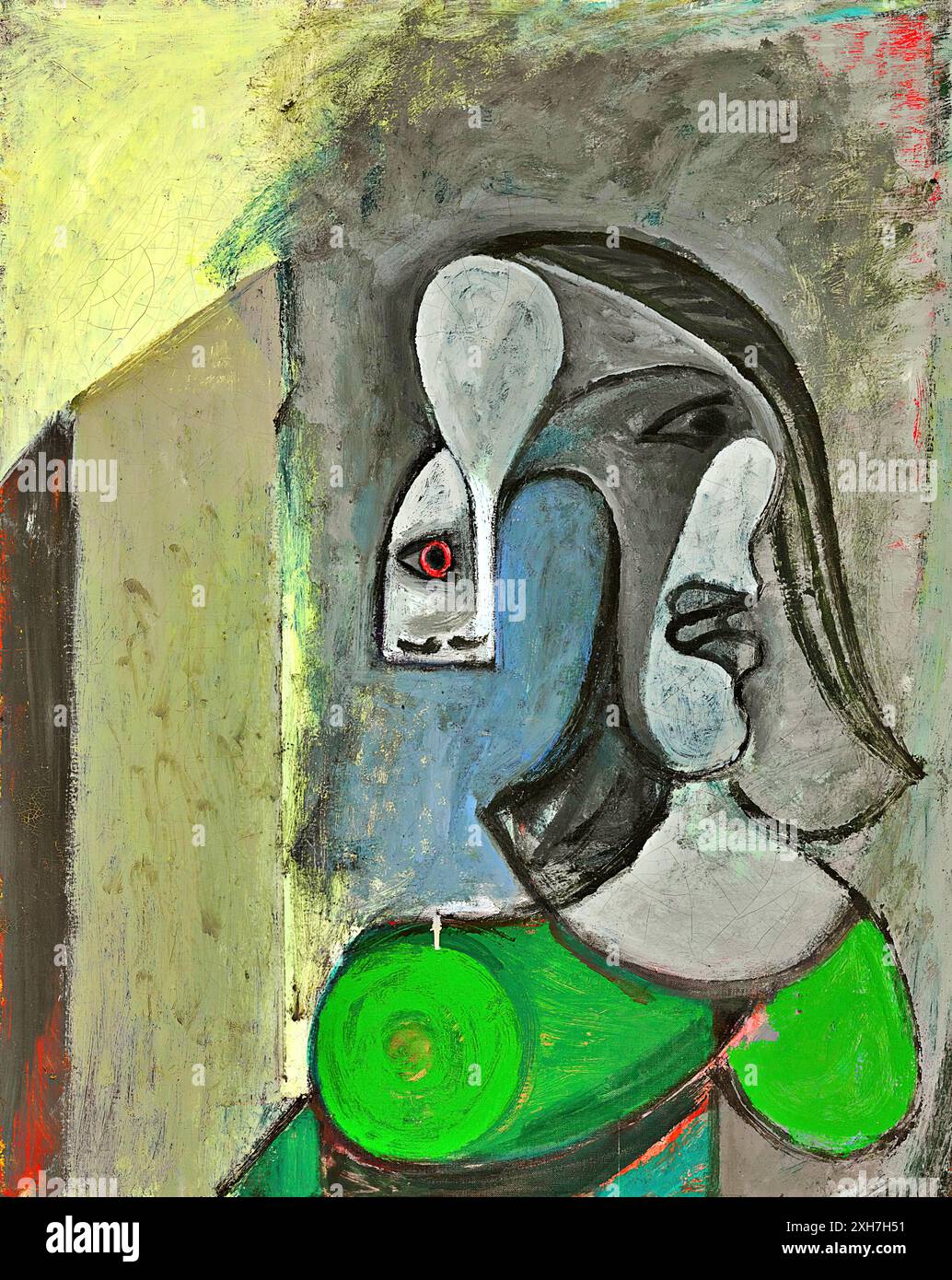 Womans Head with Two Profiles, 1939 (Painting) by Artist Picasso, Pablo ...