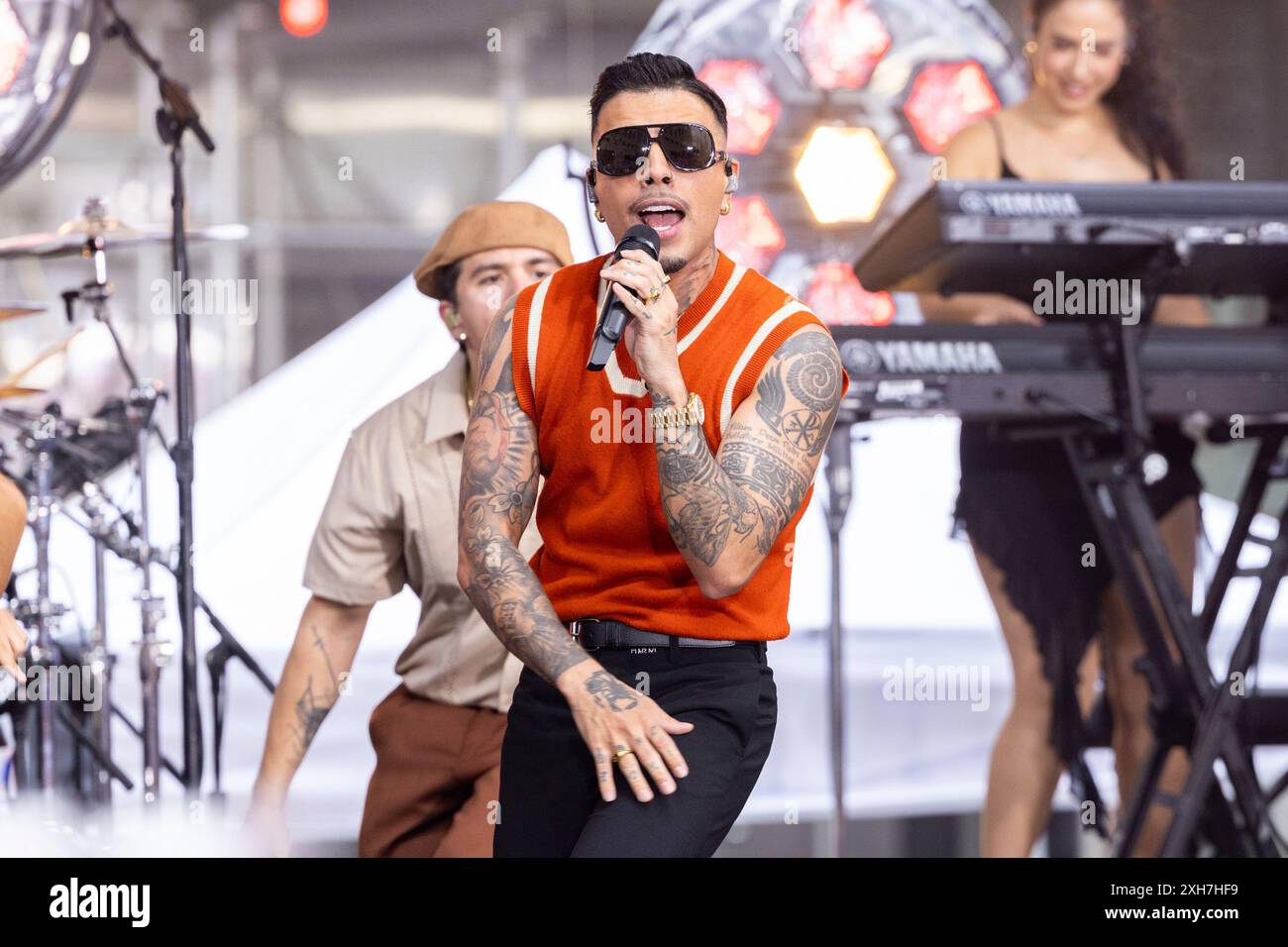 Puerto Rican singer Rauw Alejandro performs on NBC's Today show at ...