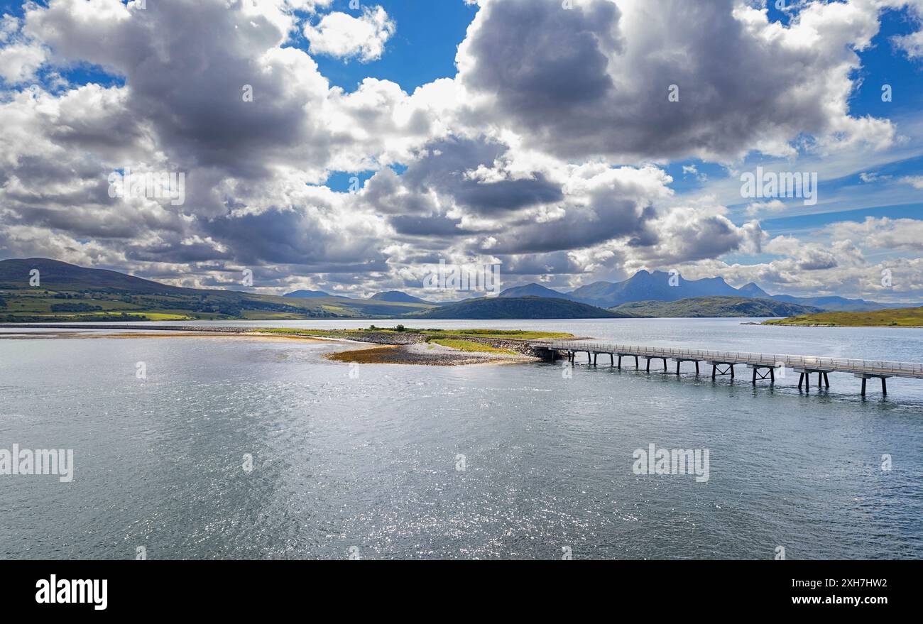 Kyle of Tongue Sutherland Scotland looking towards Ben Loyal with a ...