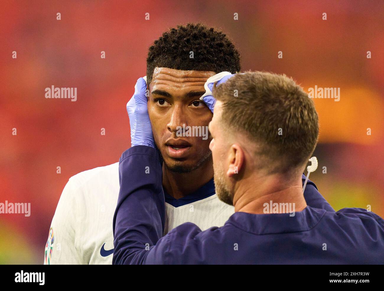 Jude Bellingham, ENG 10 with head injury in the semi final match ...