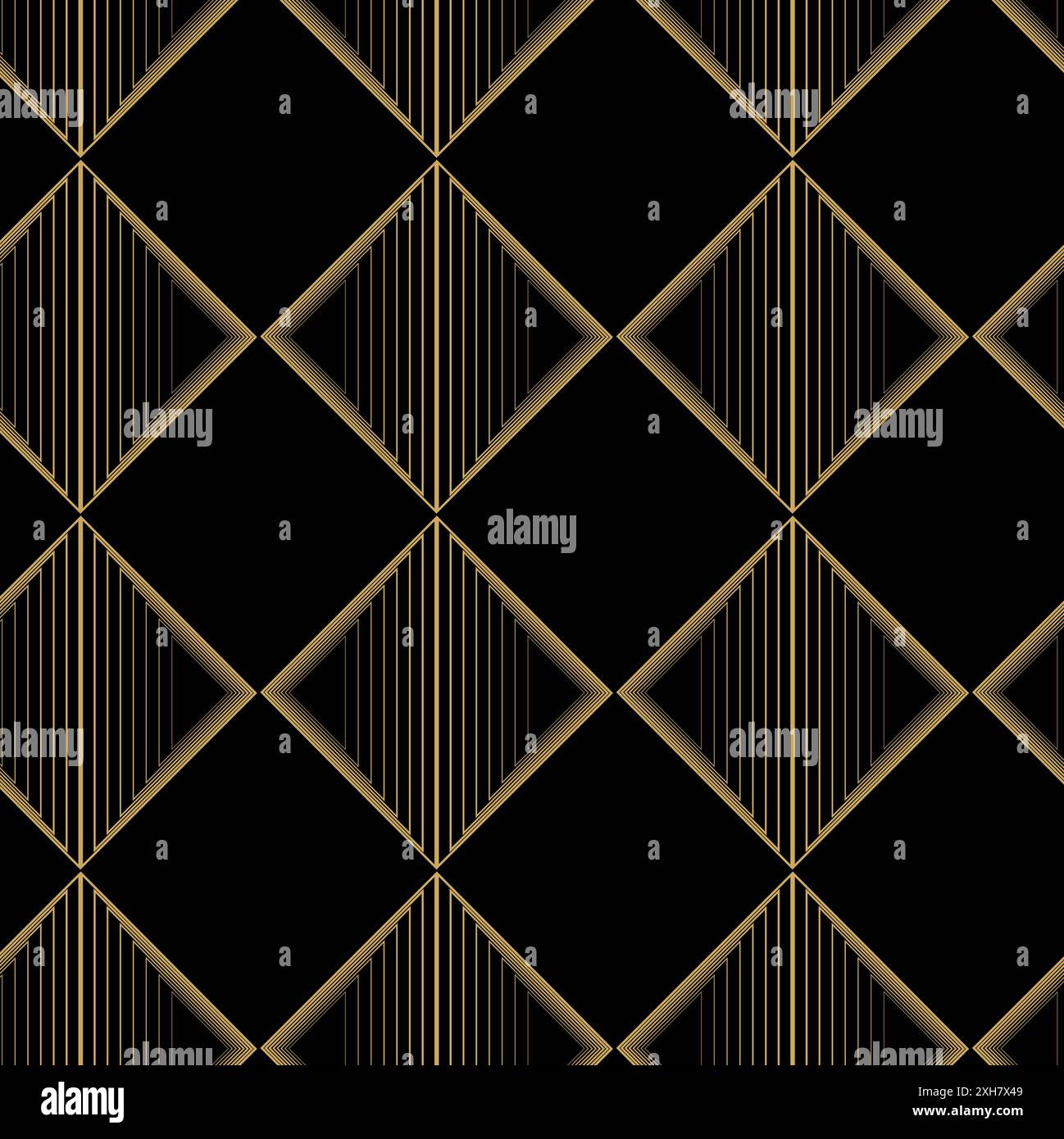 Abstract geometric pattern with triangles, stripes, lines. Seamless vector background. Black and ...