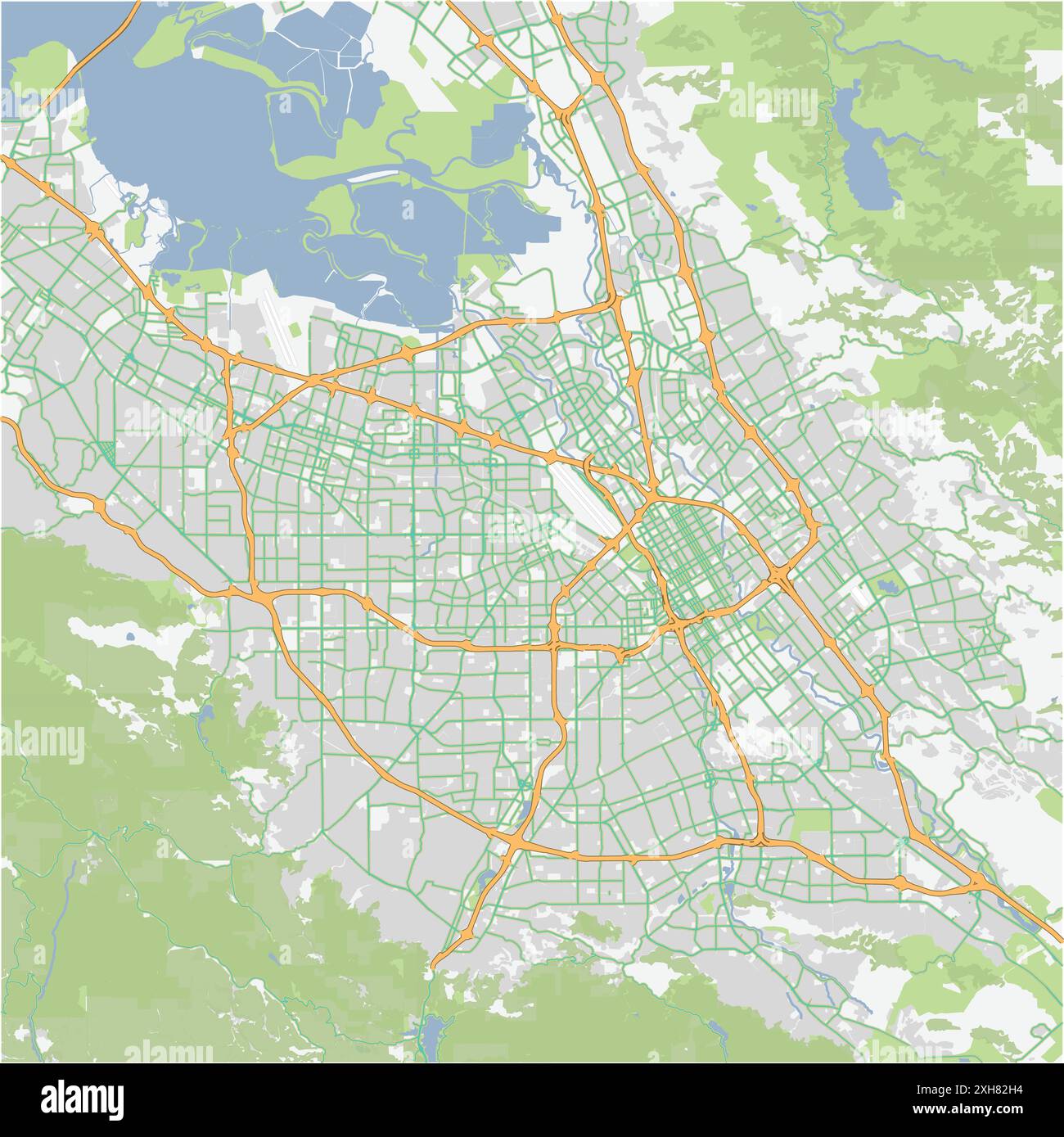 San Jose California Road Map 1+ Thousand San Jose California Map
