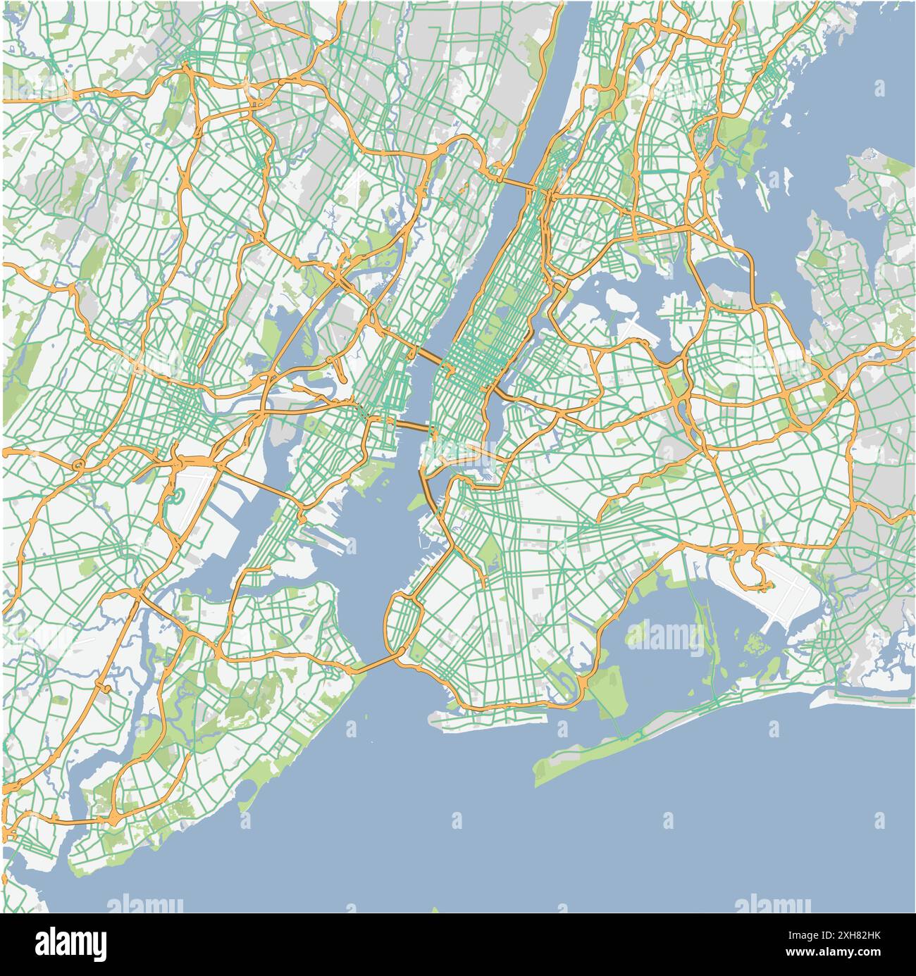 New york road map hi-res stock photography and images - Alamy