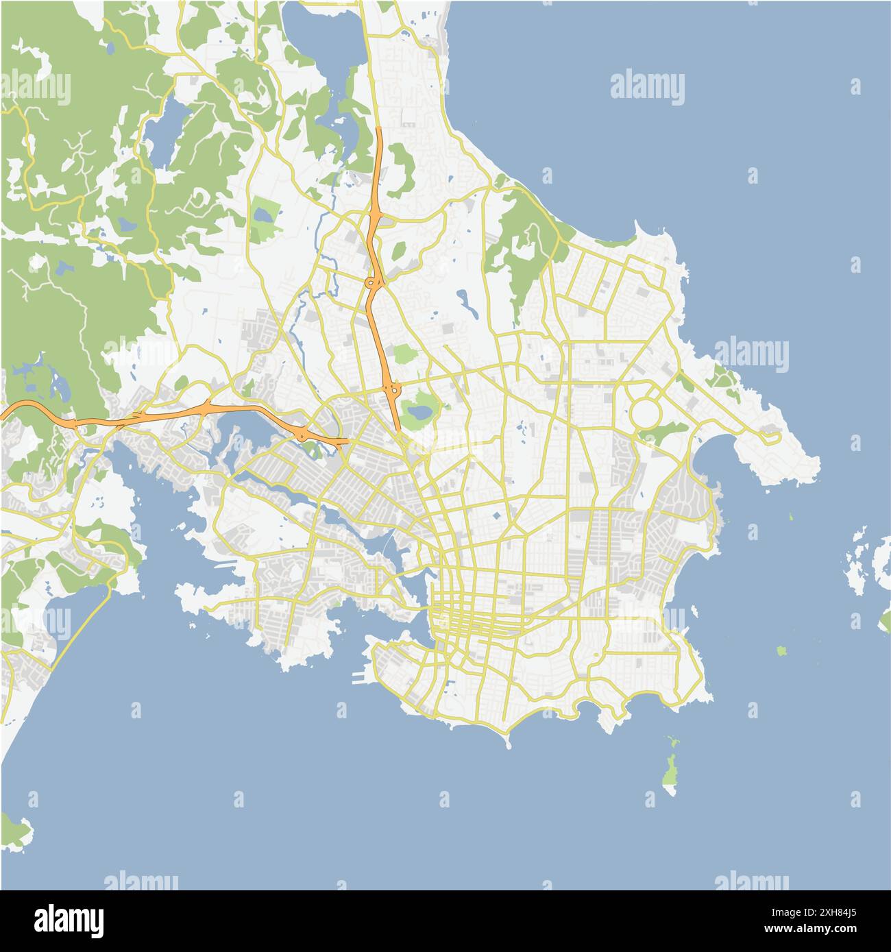 Road map of Victoria in Canada. Contains layered vector with roads water, parks, etc Stock ...