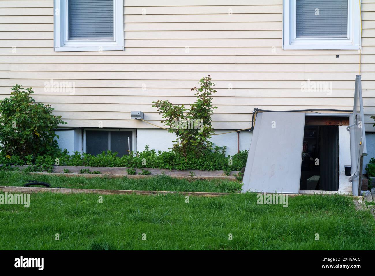 Small area of the yard with chairs hi-res stock photography and images ...