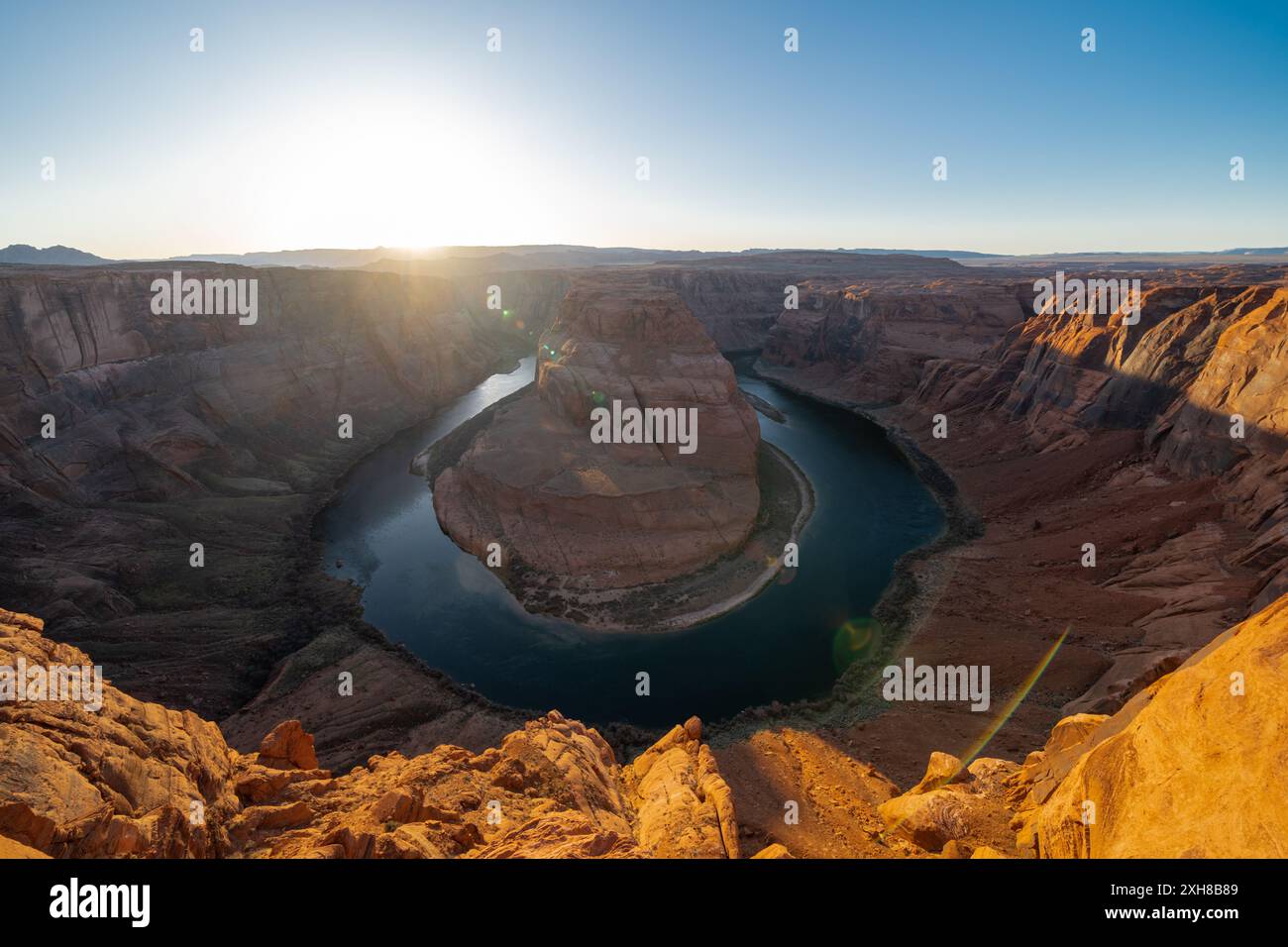 Horseshoe Bend at sunset - Page Arizona USA Stock Photo - Alamy