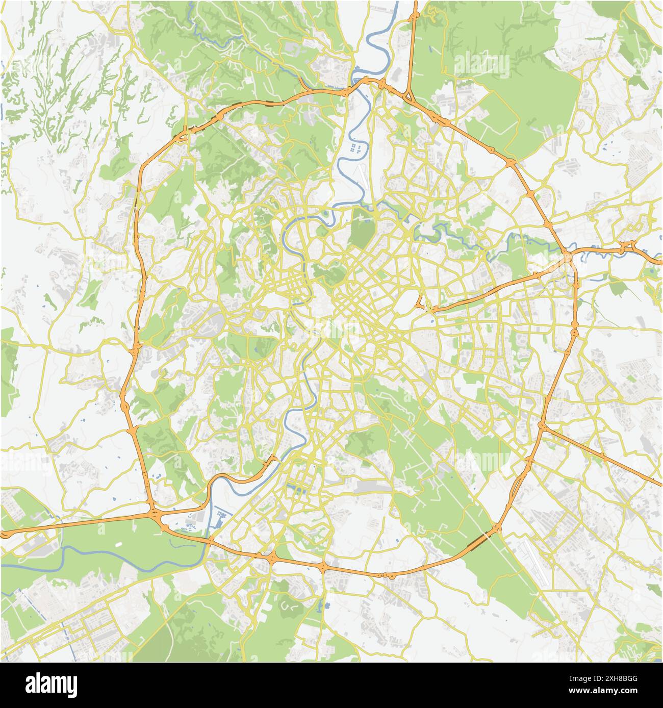 Road Map Rome Italy Rome Street Map TCI