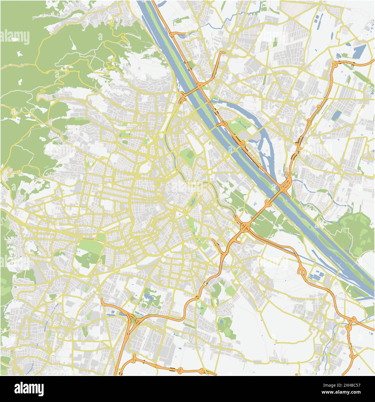 Map of vienna hi-res stock photography and images - Alamy