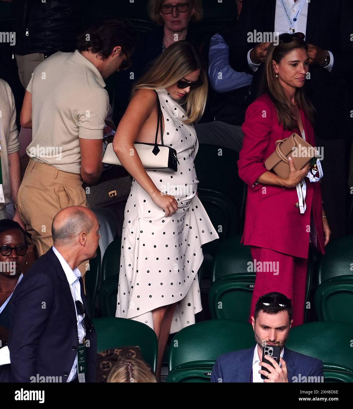 Margot Robbie and Tom Ackerley on day twelve of the 2024 Wimbledon ...