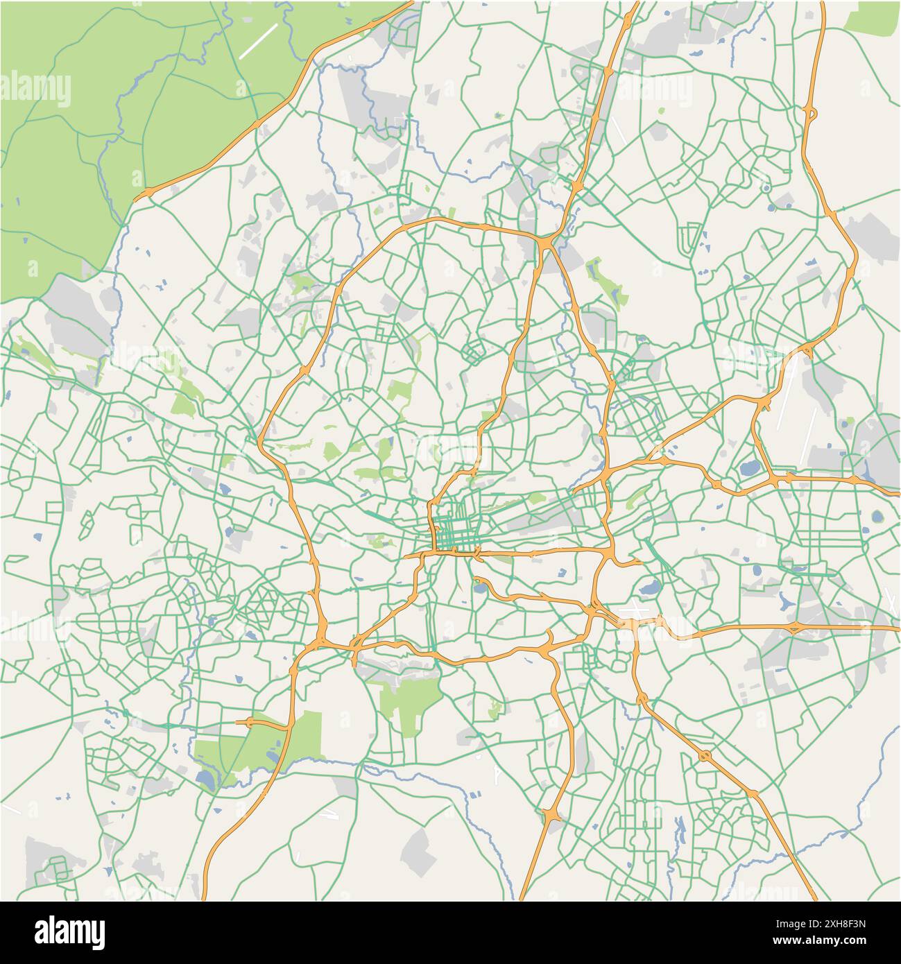 Road map of Johannesburg in South Africa. Contains layered vector with ...