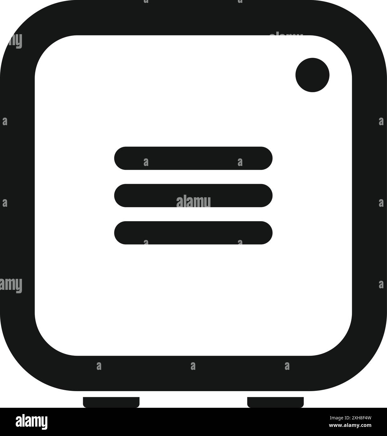 Black symbol of a portable wifi router providing wireless internet ...