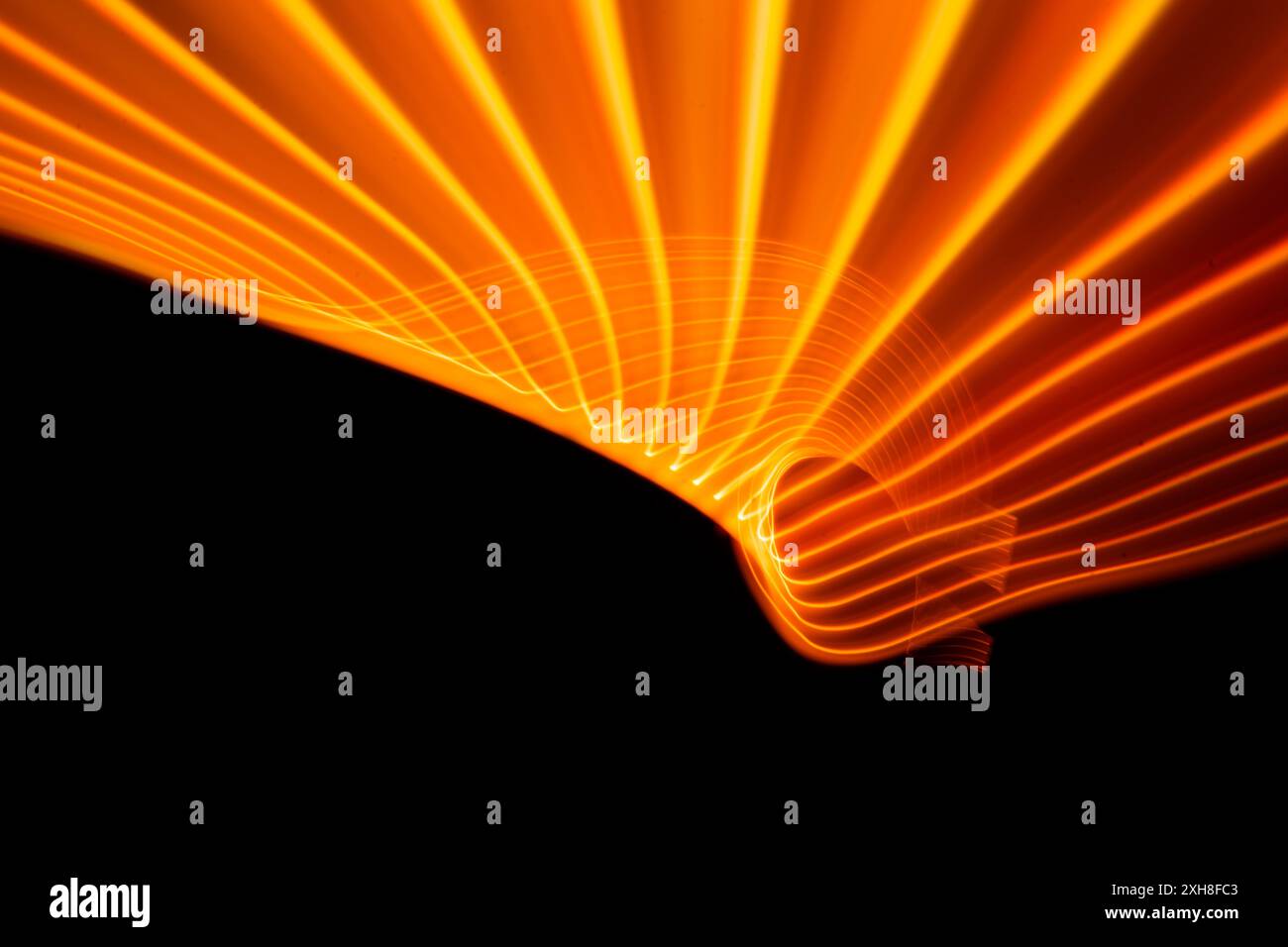 Neon design elements orange warm lights glow and flash technology ...