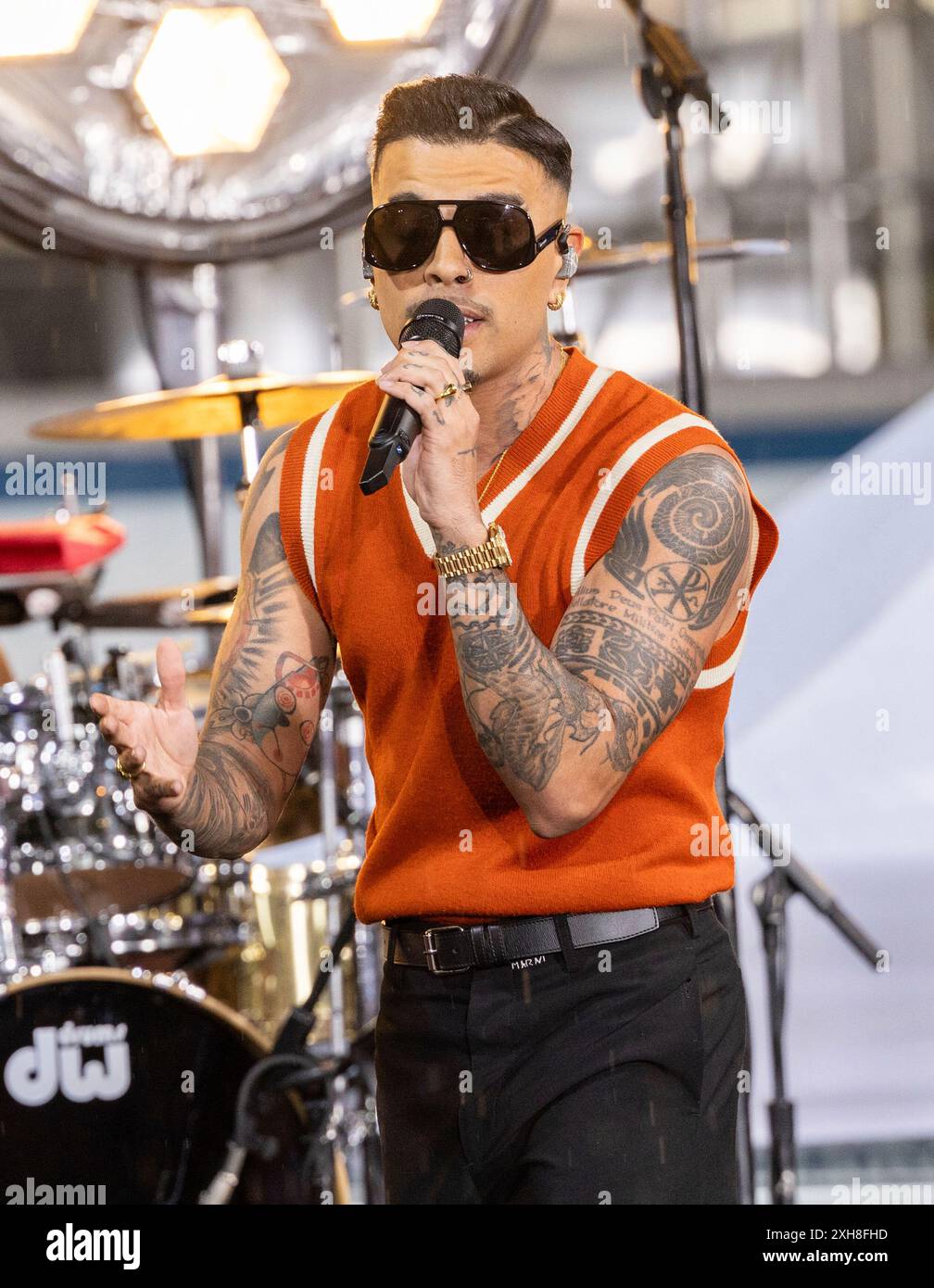 Puerto Rican singer Rauw Alejandro performs on NBC's Today show at ...