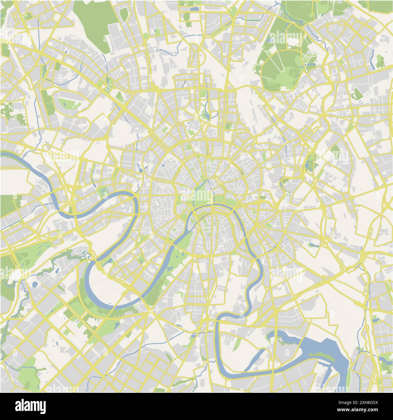 Moscow vector map hi-res stock photography and images - Alamy