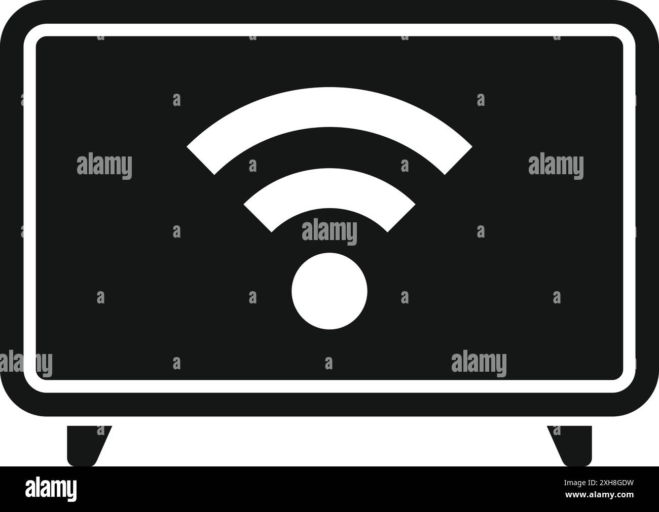 Screen showing wifi symbol Stock Vector Images - Alamy