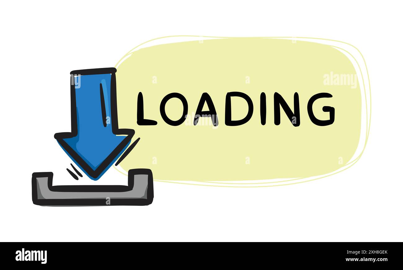 Loading text logo hi-res stock photography and images - Alamy