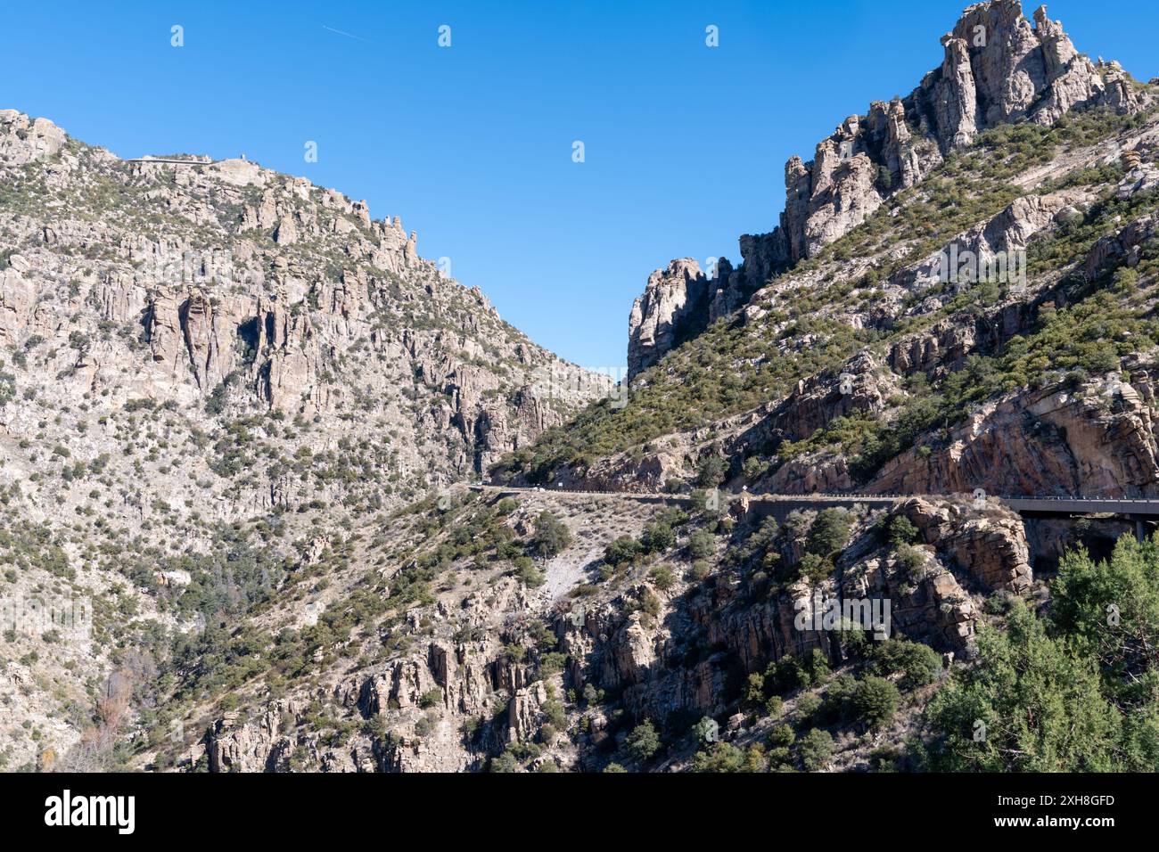 Catalina Highway in Tucson Arizona leading up to Mt. Lemmon Stock Photo ...
