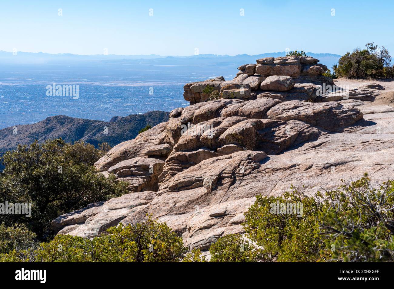 Windy Point scenic overlook along the Mt Lemmon Catalina Scenic Byway ...