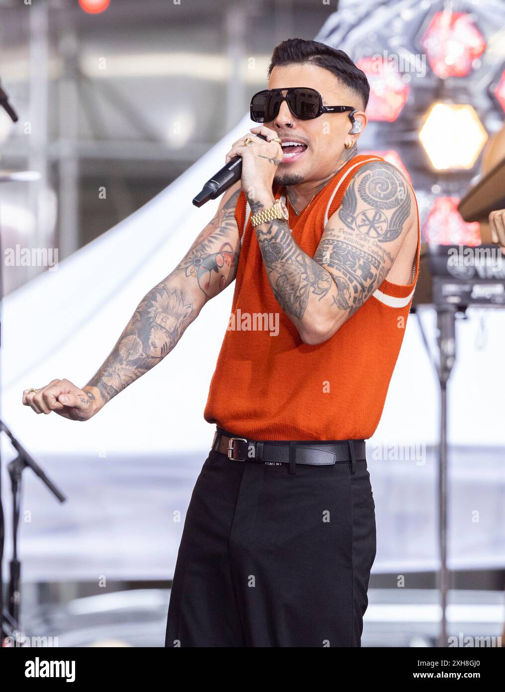 Puerto Rican singer Rauw Alejandro performs on NBC's Today show at ...