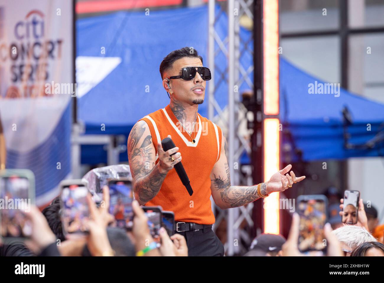 Puerto Rican singer Rauw Alejandro performs on NBC's Today show at ...