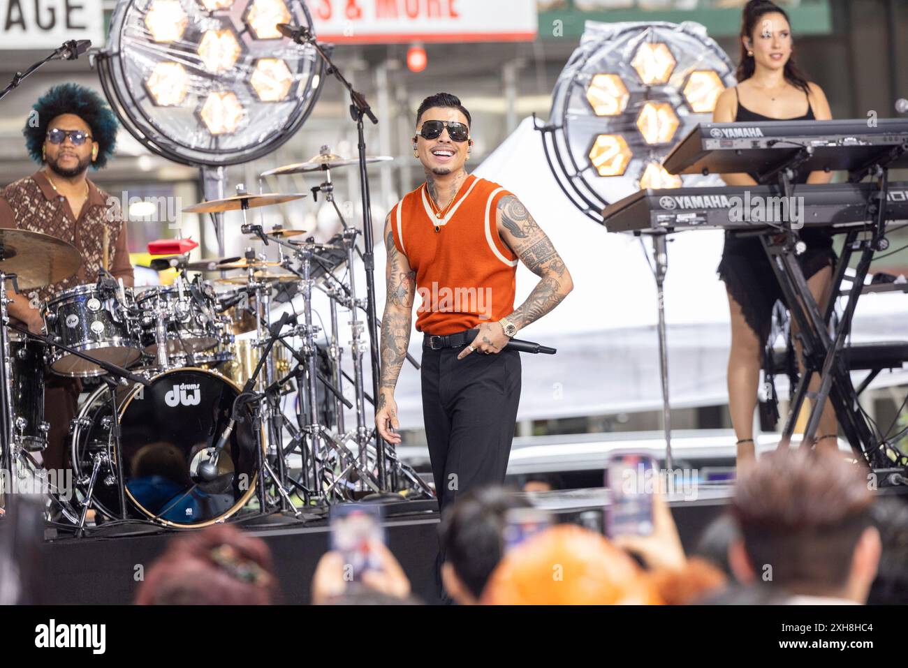 Puerto Rican singer Rauw Alejandro performs on NBC's Today show at ...