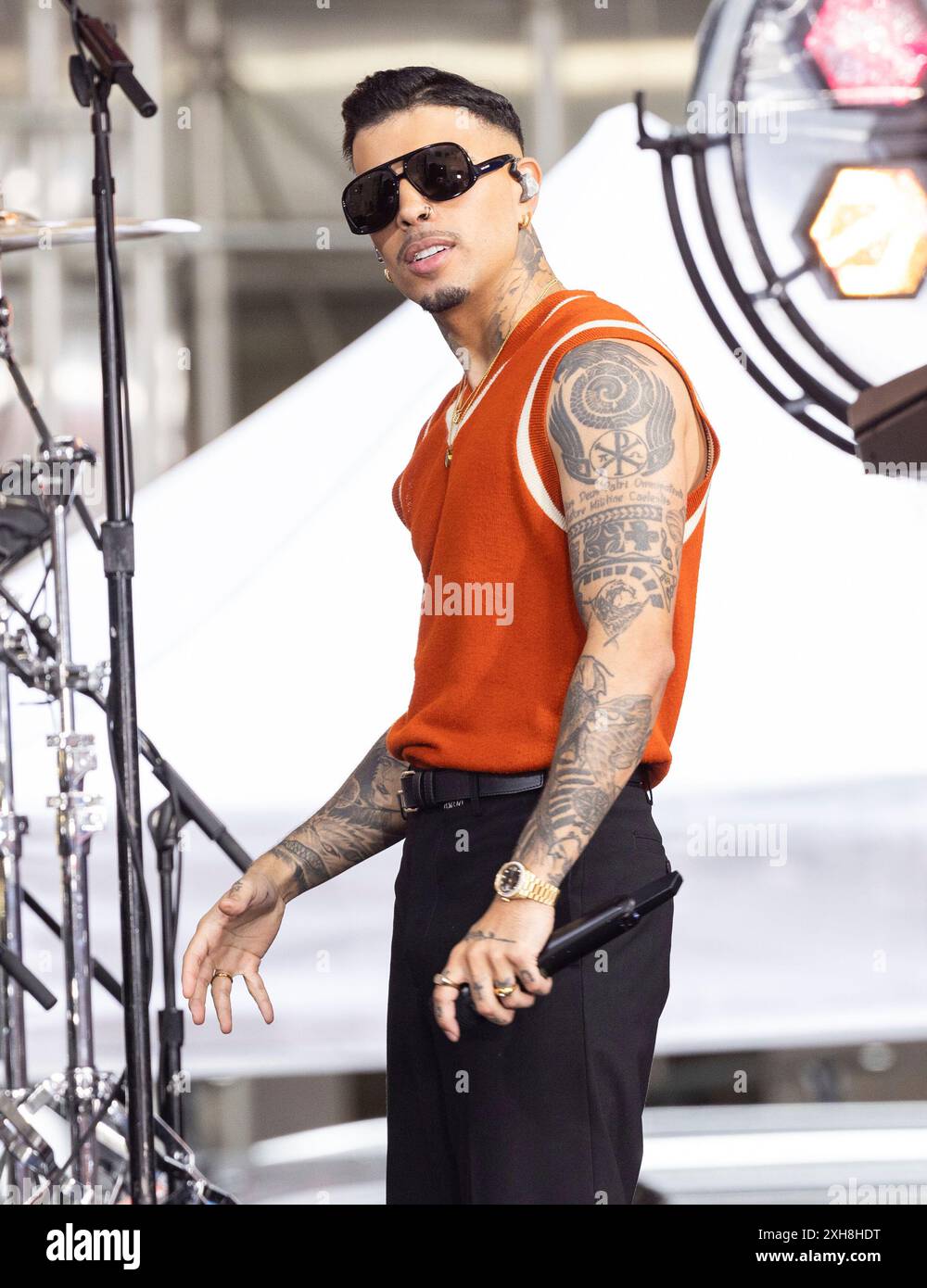 Puerto Rican singer Rauw Alejandro performs on NBC's Today show at ...