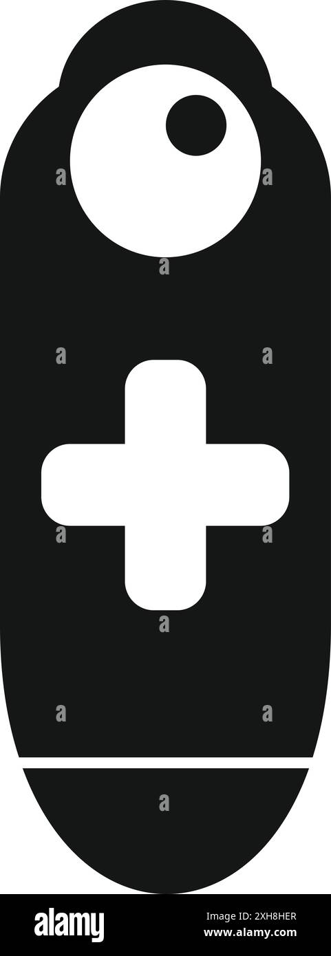 Black and white icon of a vr controller showing virtual reality gaming ...