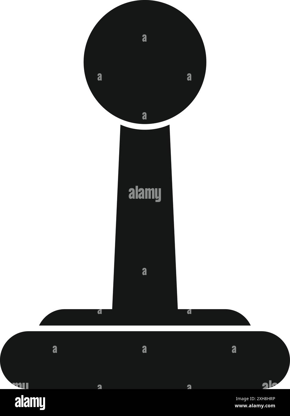 Black silhouette of a joystick standing on a platform, representing the ...