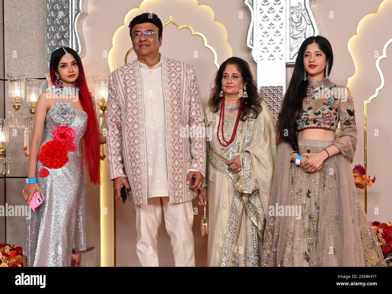 MUMBAI, INDIA - JULY 12: Indian music director Anu Malik and family ...
