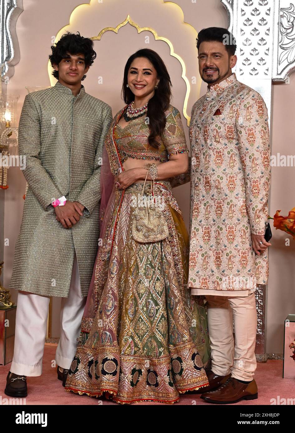MUMBAI, INDIA - JULY 12: Indian actress Madhuri Dixit and family ...
