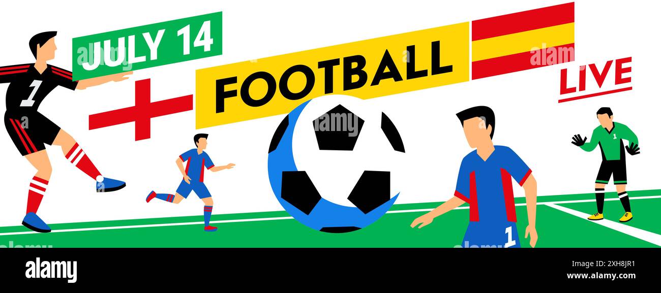 Football championship live stream. Soccer cup banner. Flat style vector ...