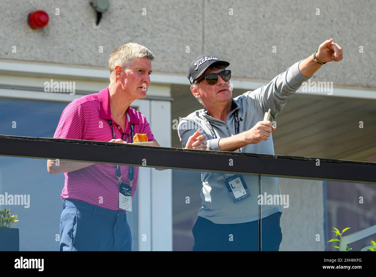 Former Rangers and Scotland footballer Richard Gough (left) watches day ...