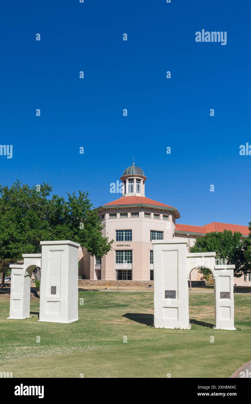 LAS CRUCES, NM, USA - MAY 16, 2024: Miller Field Gates and Skeen Hall ...