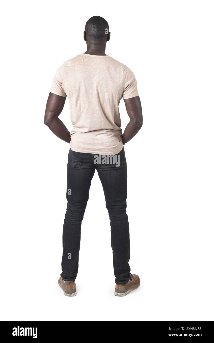 Man hands behind back front view Cut Out Stock Images & Pictures - Alamy