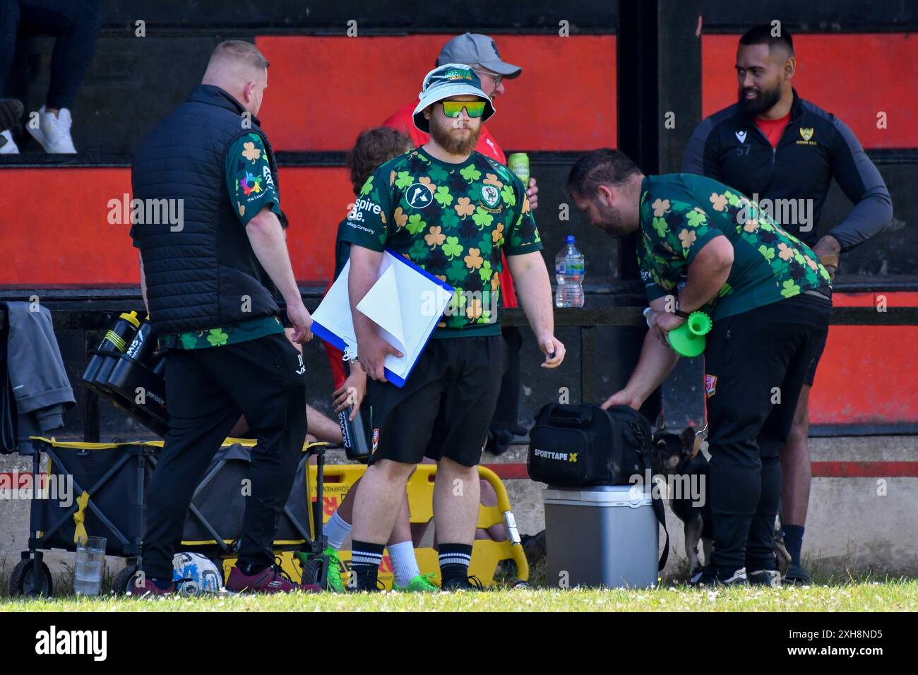 Port Talbot, Wales. 6 July 2024. A member of the Aberavon Fighting ...