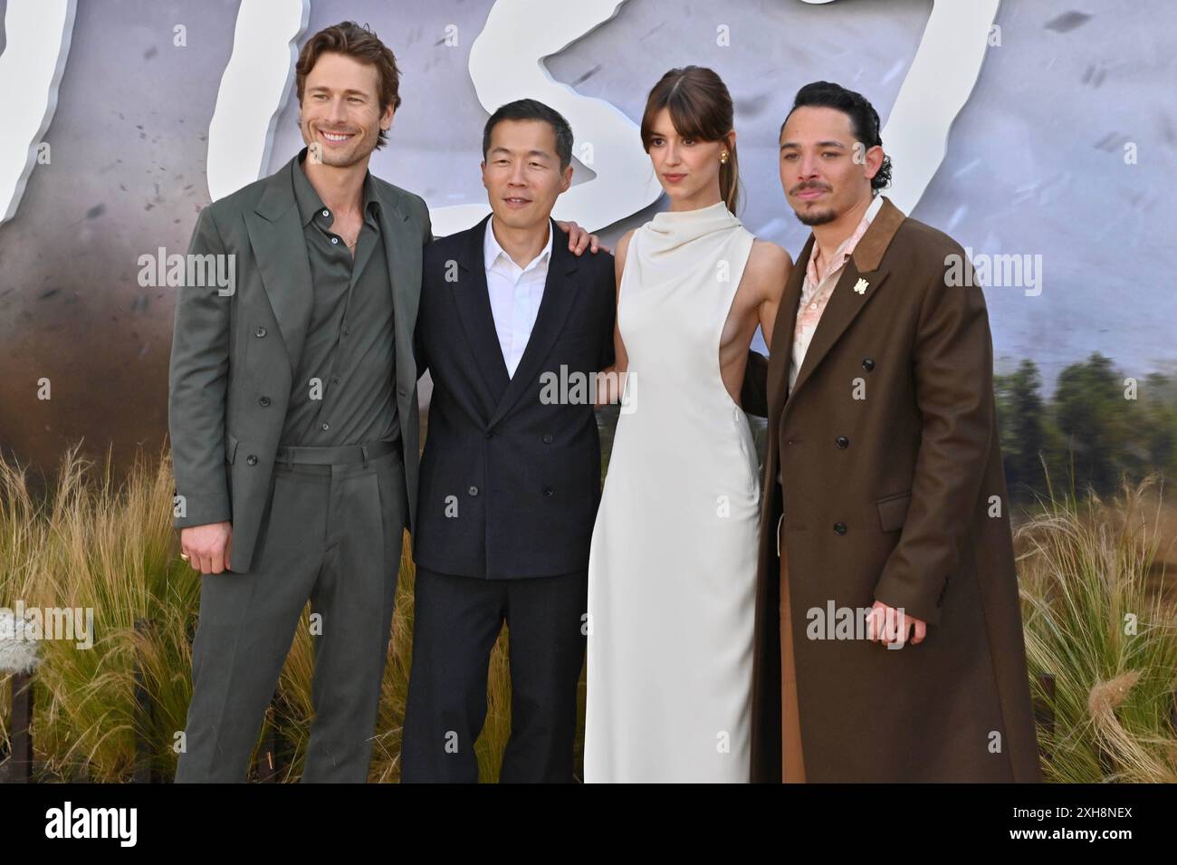 Westwood, CA USA - July 11, 2024: Glen Powell, Lee Isaac Chung, Daisy ...