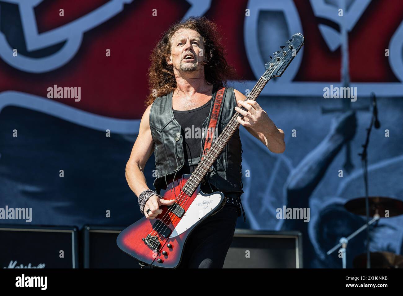 Nibbs Carter of Saxon live at Tons of Rock 2024 Stock Photo - Alamy