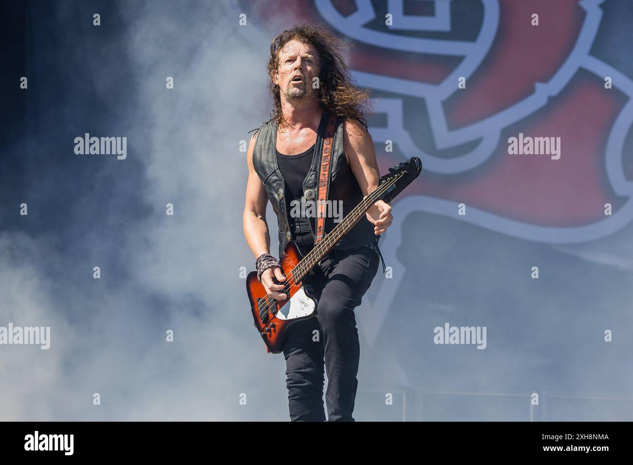 Nibbs Carter of Saxon live at Tons of Rock 2024 Stock Photo - Alamy
