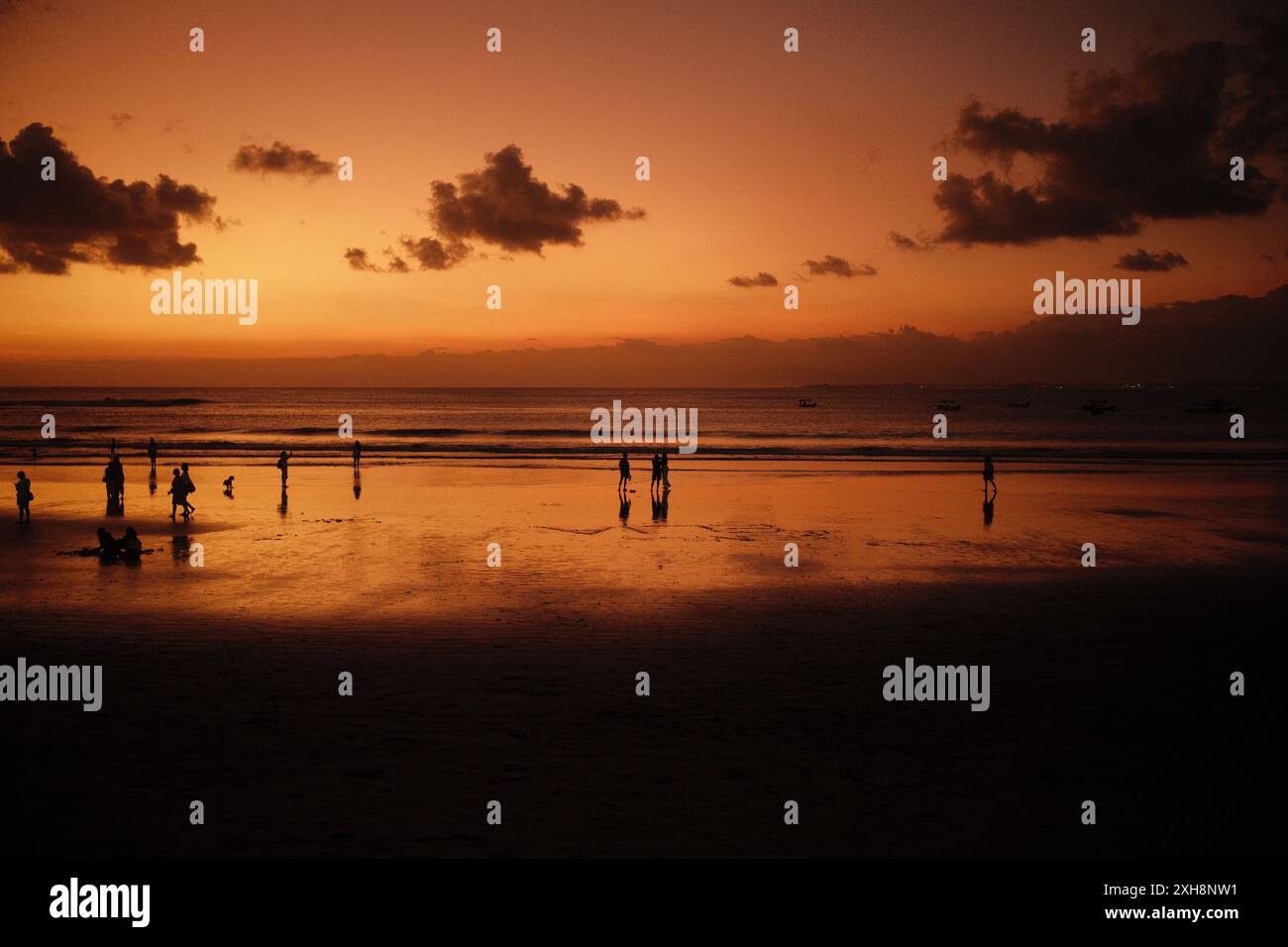 Kuta, Bali, Indonesia - July 12, 2024 : Silhouette view of the sunset ...