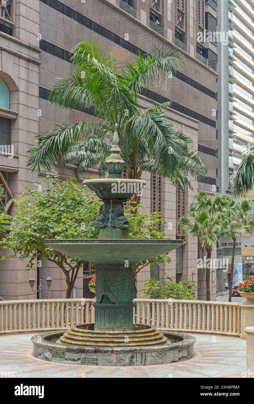 Hong Kong, China - May 1, 2017: Grand Millennium Plaza Water Fountain ...