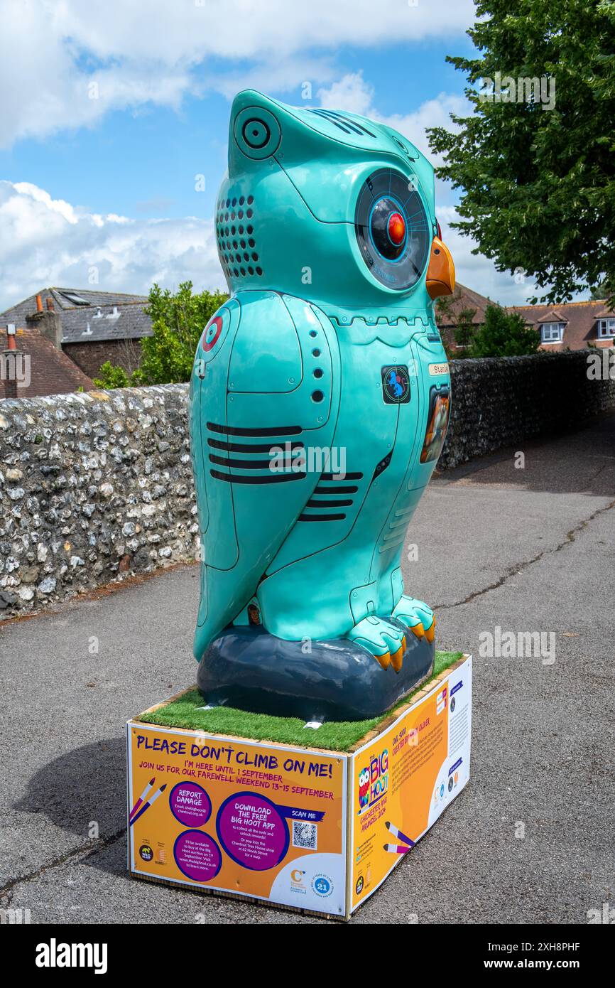The Big Hoot Owl Sculpture Trail Chichester England a Wild in Art Event ...