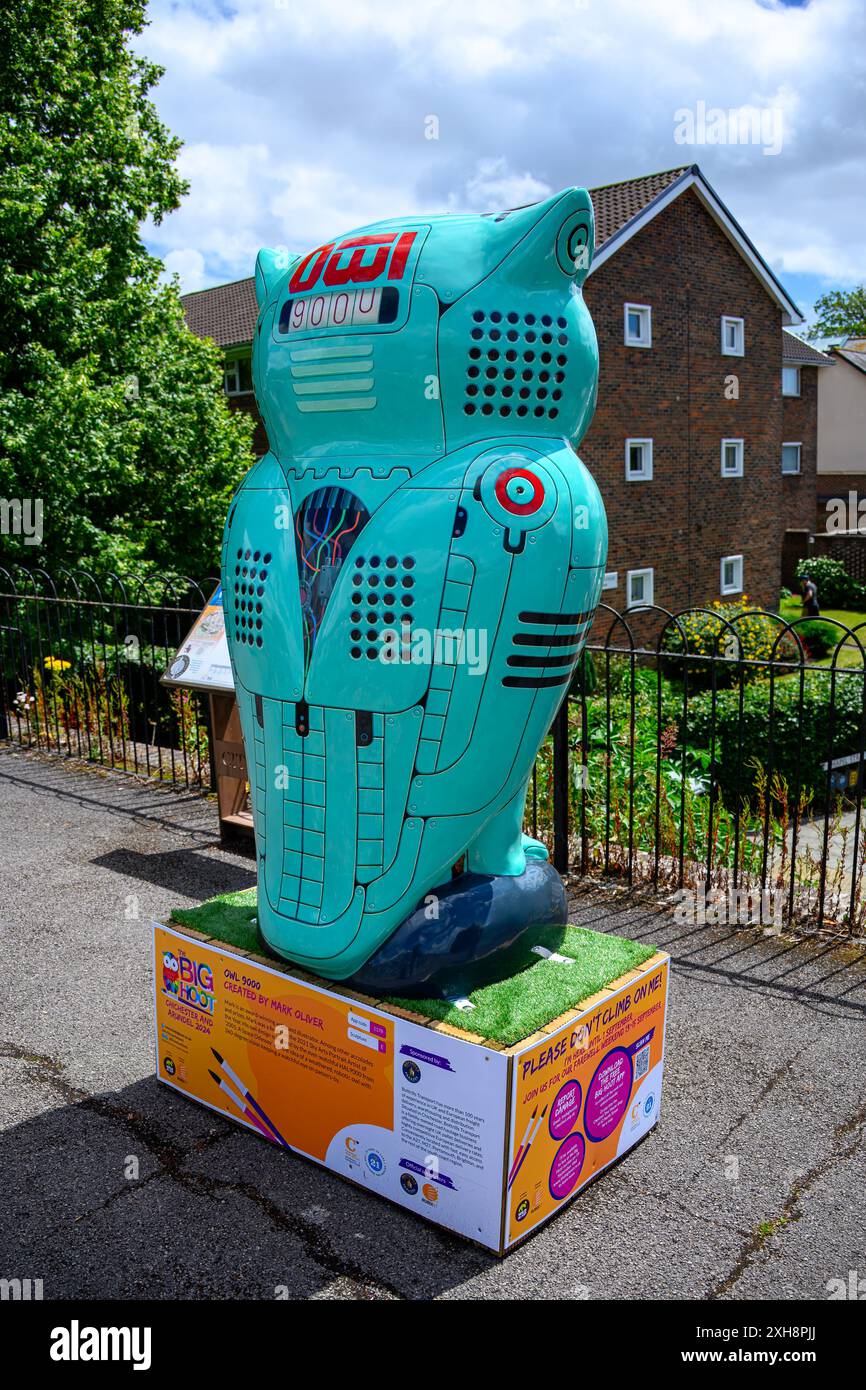 The Big Hoot Owl Sculpture Trail Chichester England a Wild in Art Event ...