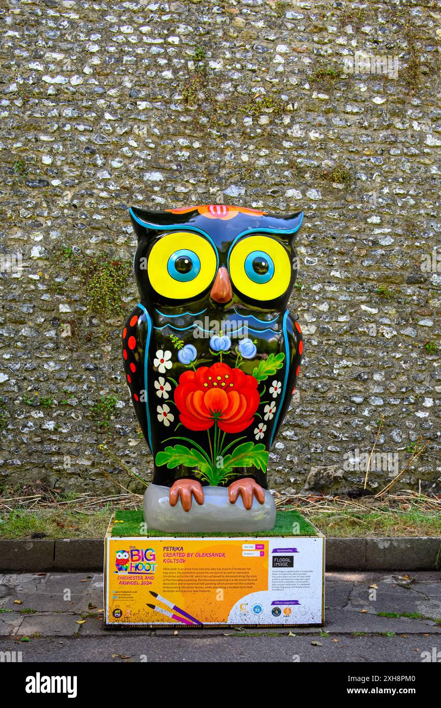 The Big Hoot Owl Sculpture Trail Chichester England a Wild in Art Event ...