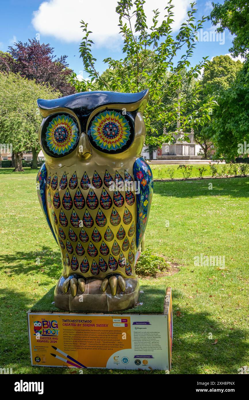 The Big Hoot Owl Sculpture Trail Chichester England a Wild in Art Event ...