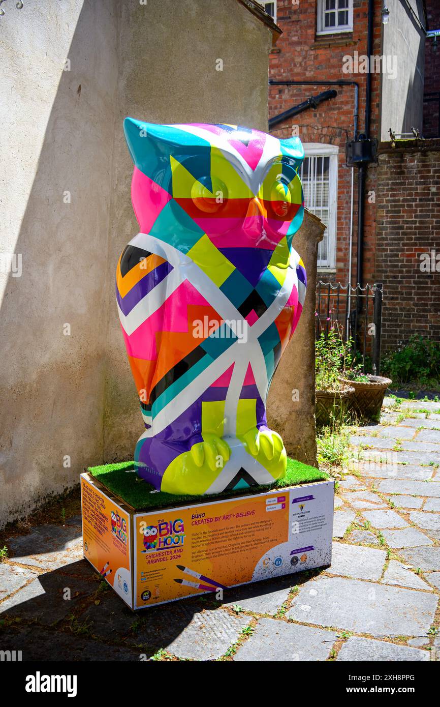 The Big Hoot Owl Sculpture Trail Chichester England a Wild in Art Event ...