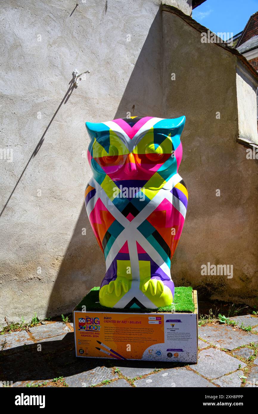 The Big Hoot Owl Sculpture Trail Chichester England a Wild in Art Event ...