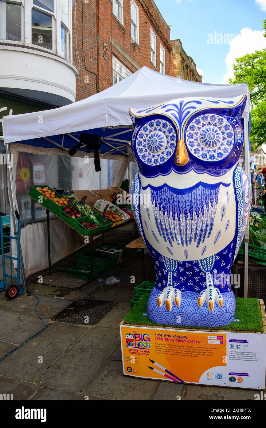The Big Hoot Owl Sculpture Trail Chichester England a Wild in Art Event ...